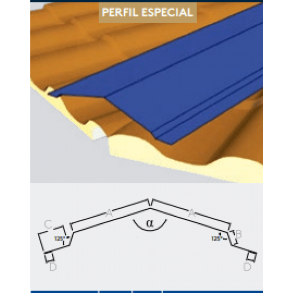 Cumeeira do Espigão para Isotelha Colonial Crinkle para Telhados com ...